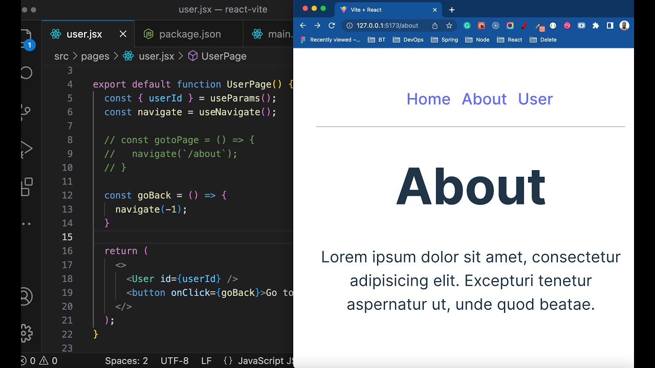 Programmatically navigate using React router v6