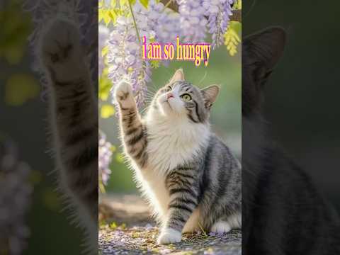 🏡Cat’s Wisteria Adventure: A Whimsical Encounter in Nature猫の藤の冒険:自然の奇妙な出会い#Whimsical Cat#Floral Fun