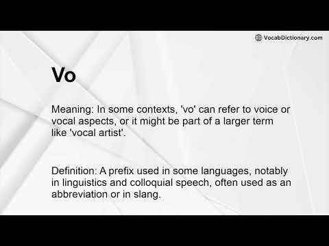 Vo Meaning