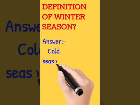 Definition of Winter season? /#shorts /#definition .