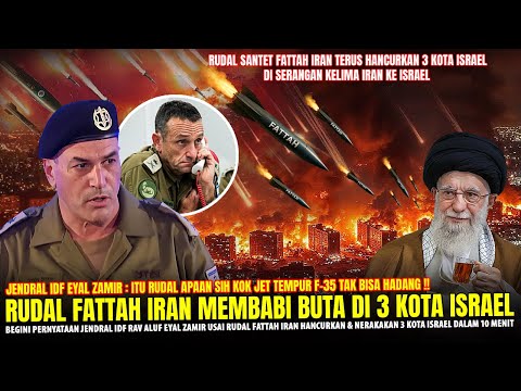 π΄SERANGAN KE-5 IRAN MAKIN MENGGILA !! Jendral IDF Israel TERKEJUT Dengan Kehebatan Rudal FATTAH Iran