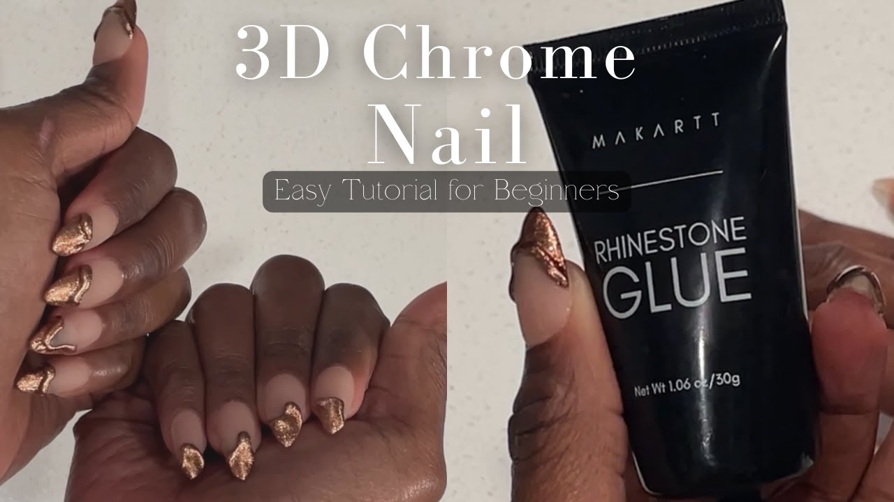 3D Chrome Nails Tutorial | Molten Chrome Gel Nails