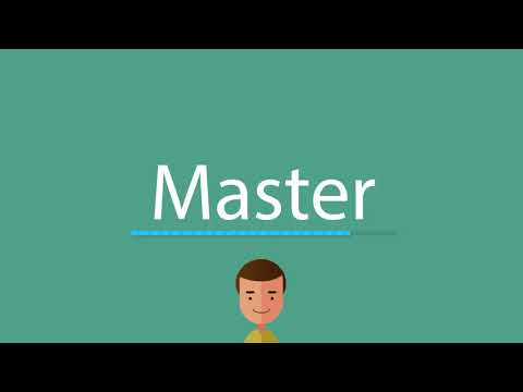 How to pronounce Master