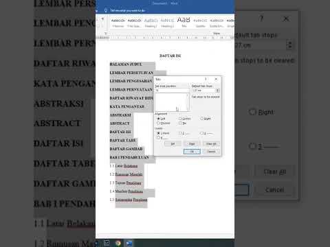 CARA MEMBUAT TITIK-TITIK DAFTAR ISI OTOMATIS