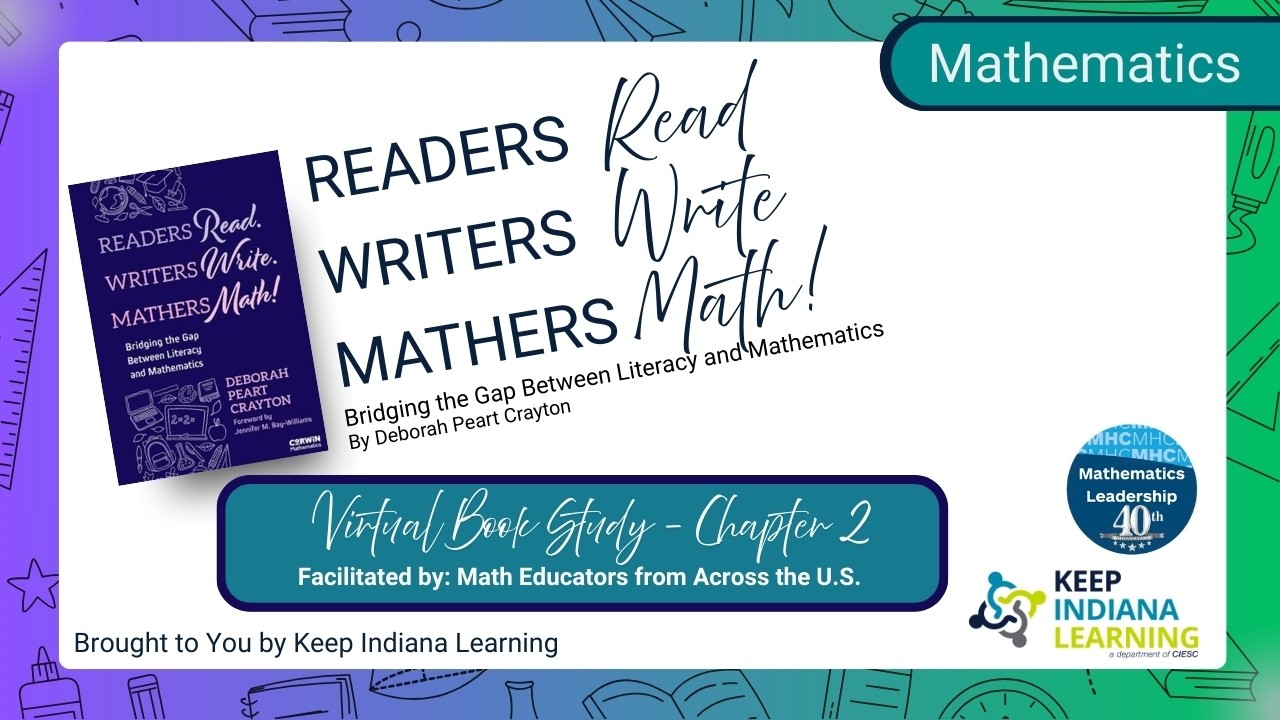 Readers Read. Writers Write. Mathers Math! Book Study (chapter 2)