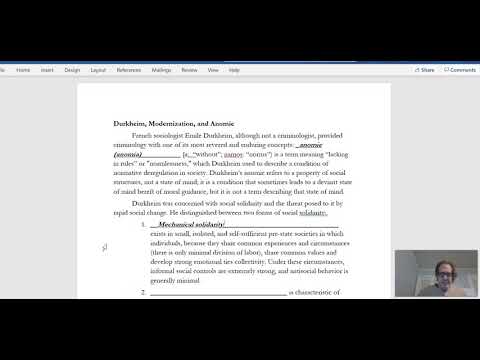 Durkheim on anomie and deviance