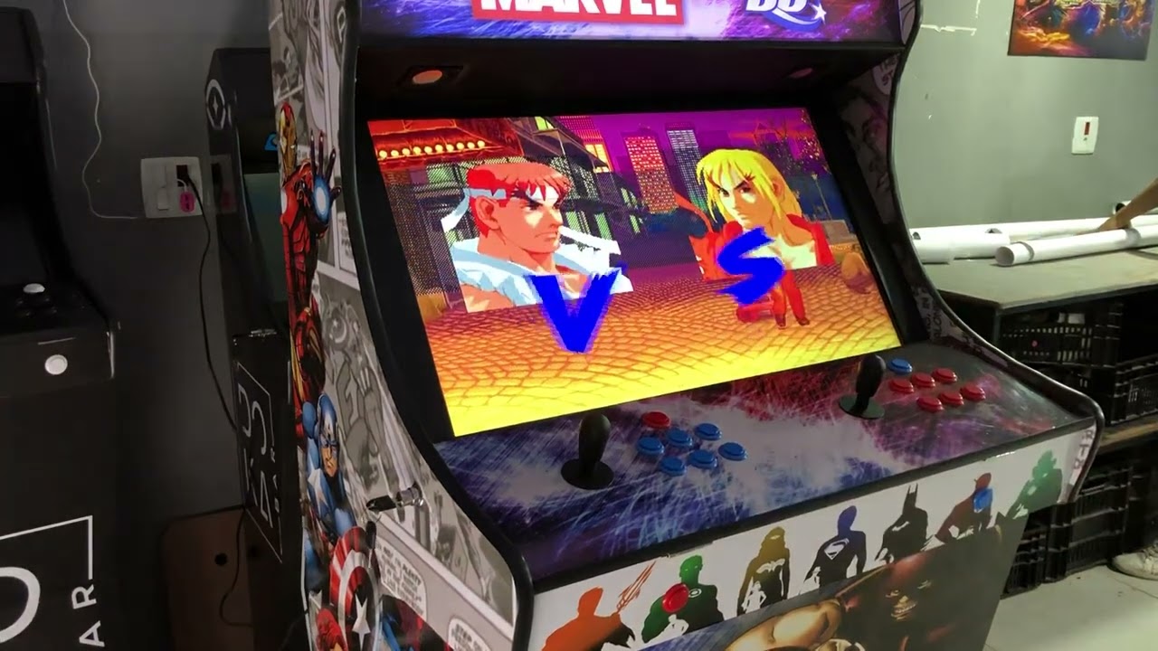 Fliperama bartop 32 polegadas 21.000 jogos + Controle Óptico + Led e Rodas.