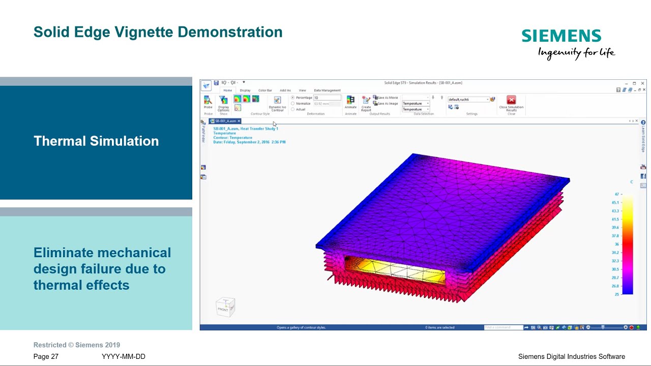 Solid Edge Thermal Simulation