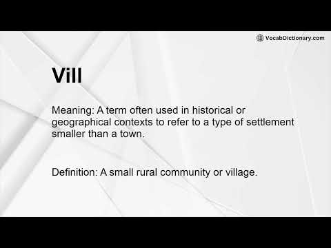 Vill Meaning