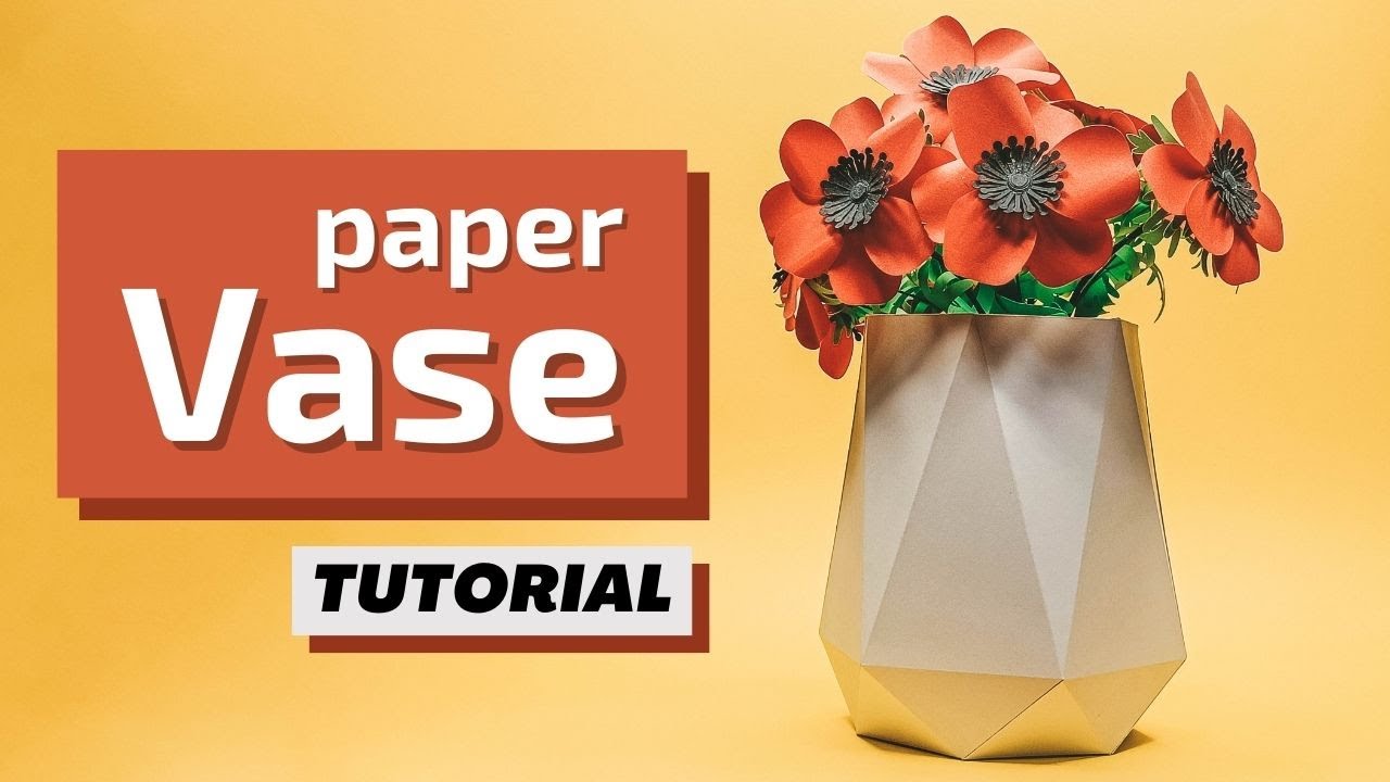 How to make paper vase by yourself | papercraft template