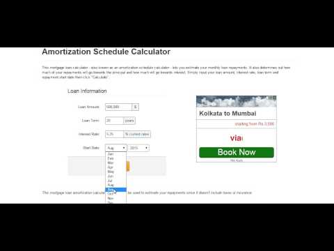 Mortgage Amortization Schedule Calculator