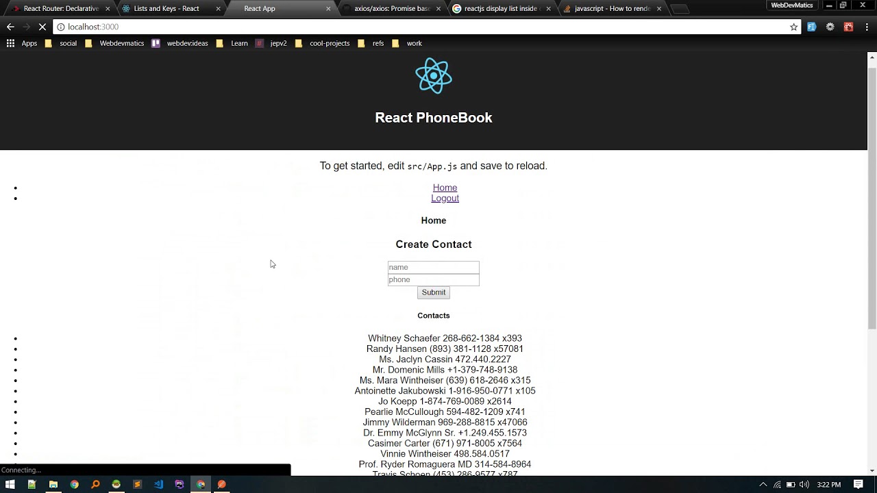React CRUD: Create and Delete