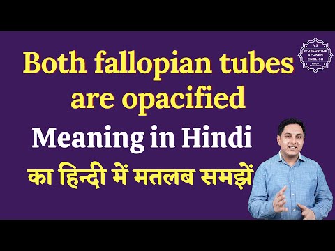 Both fallopian tubes are opacified meaning in Hindi | Both fallopian tubes are opacified ka matlab