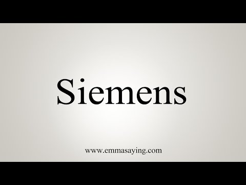 How To Say Siemens