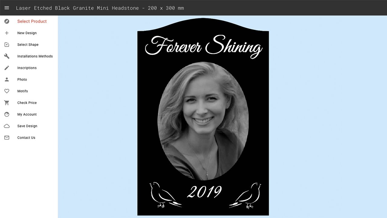 Laser Etched Black Granite Mini Headstone tutorial