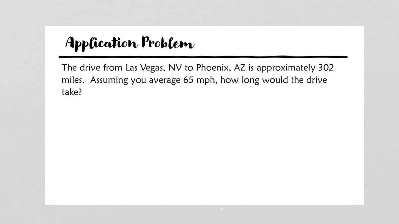 Problem Solving - Dimensional Analysis - Application 1