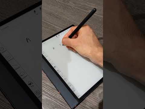 Drawing a sketch on Onyx Boox Note Air3 B/W Setup, using default app, with minimalist setup