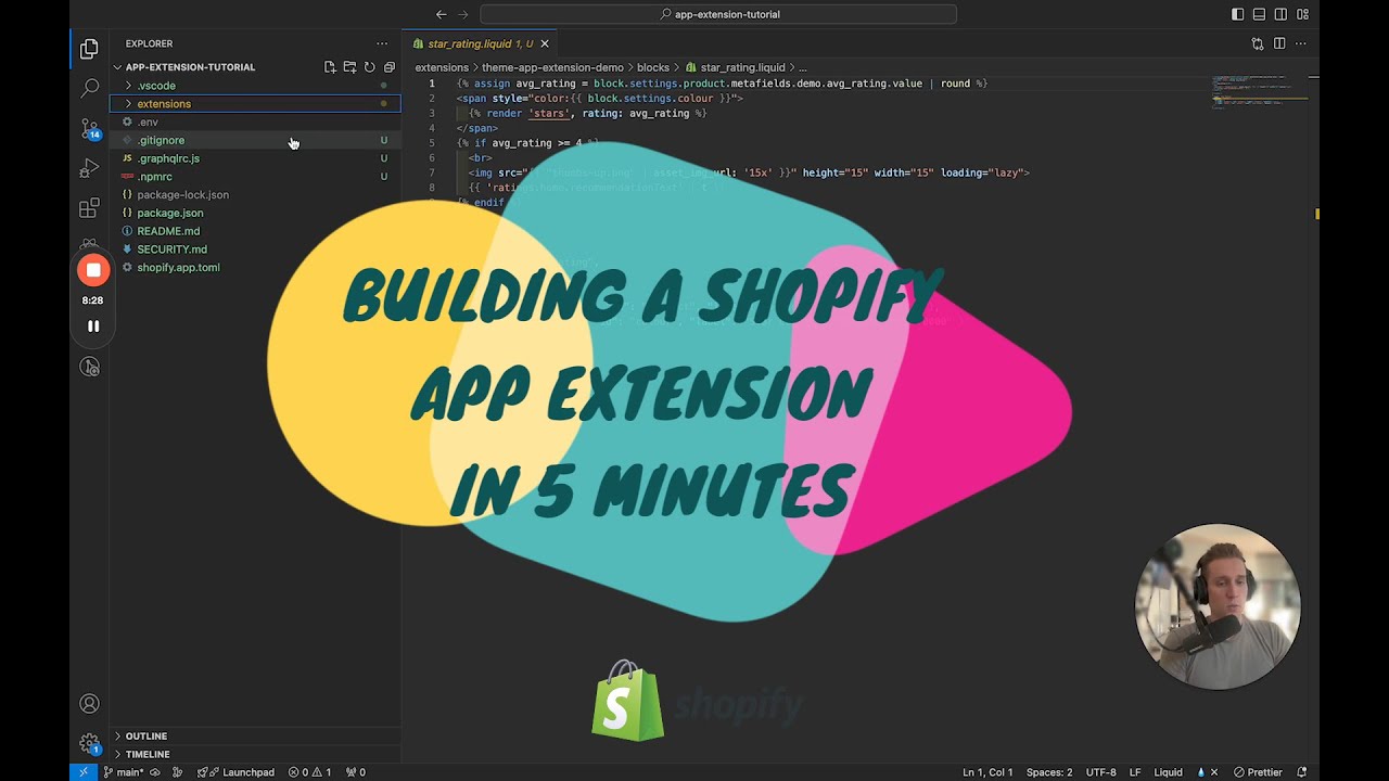 Create Shopify App Extension in 5 Minutes