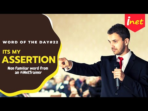 iNet's Vocabz | Word of the Day#22 | Meaning of Assertion | Learn a word from iNet Resource