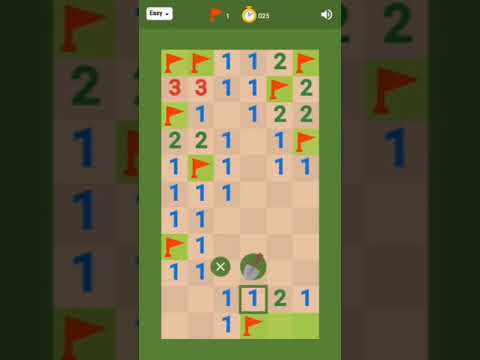 Minesweeper Gameplay. Google Playgames. Easy, Normal and Hard Level.