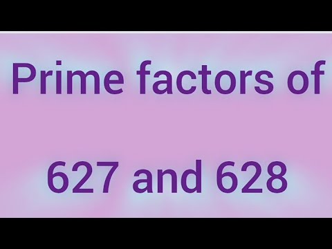 Prime factors of 627 and 628 | Learnmaths