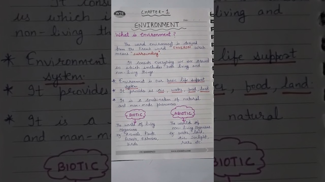 What is Environment # Class 7 ,CH - 1 Geography#