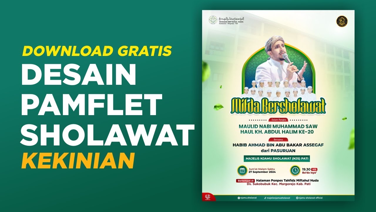 DESAIN PAMFLET SHOLAWAT KEKINIAN CDR