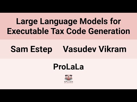 [ProLaLa24] Large Language Models for Executable Tax Code Generation