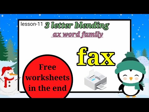 Ax word family | 3 letter blending | cvc words | 3 letter words