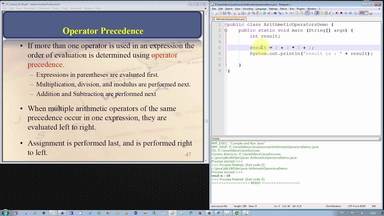 Java Tutorial -  Operator Precedence Explained