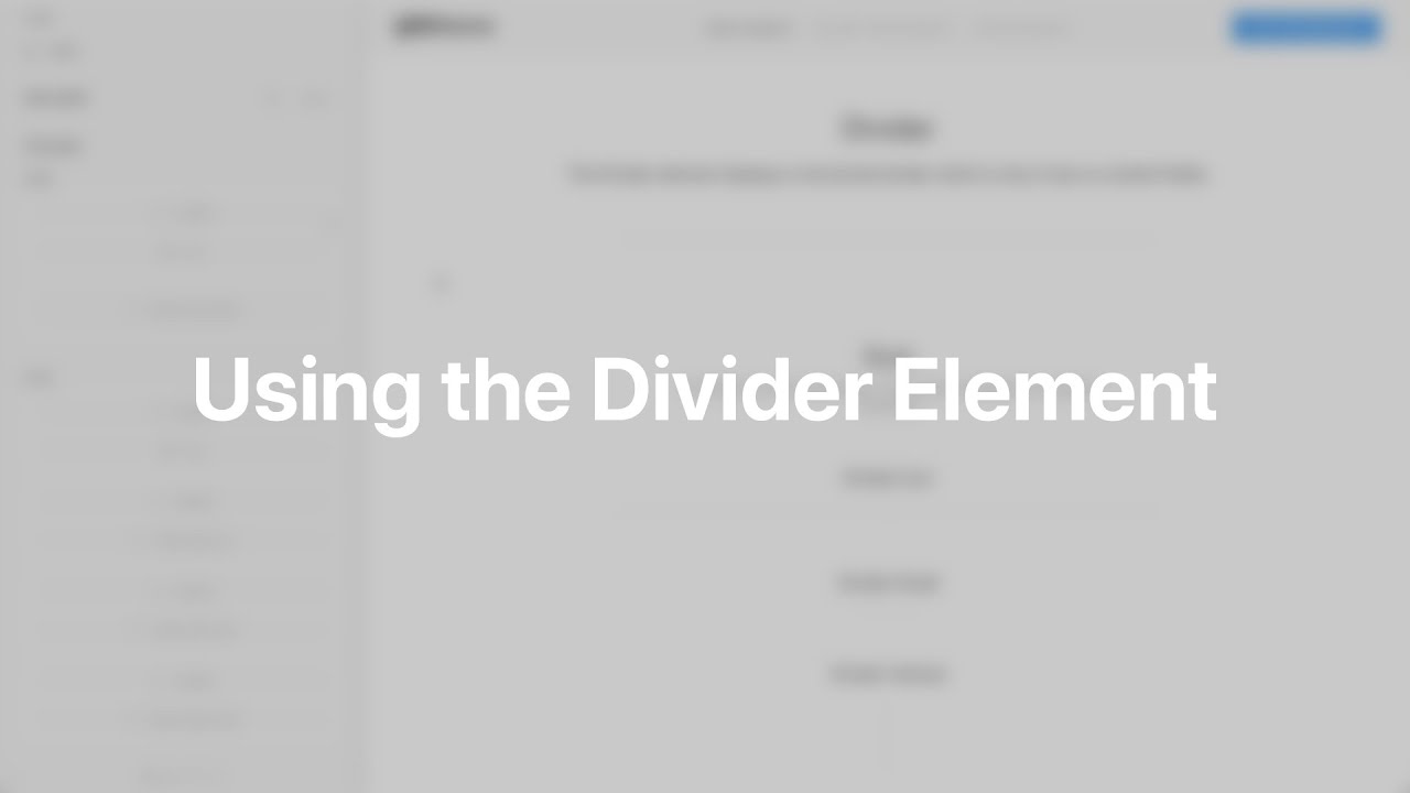 Using the Divider Element | YOOtheme Documentation