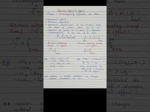 Inductive Effect|Organic Chemistry