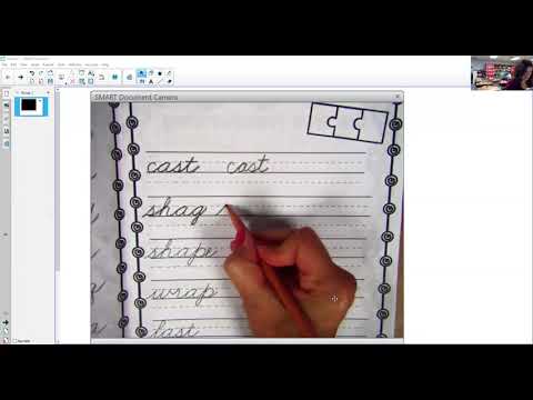 Practicing words with super C cursive