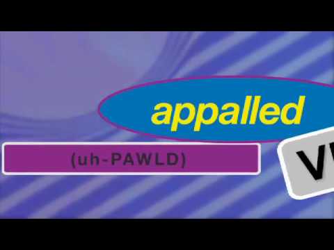 I Speak English. Vocabulary ... appalled