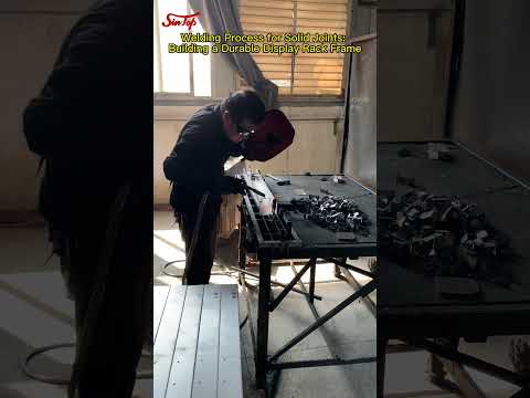 Welding Process for Solid Joints Building a Durable Display Rack Frame #sintopfixtures #shorts