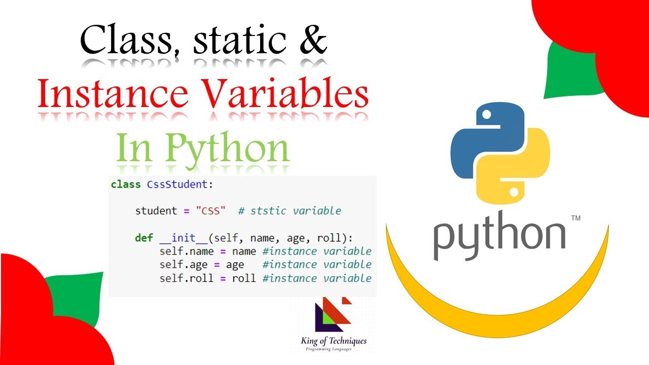 41 - Python Class, static and Instance Variables