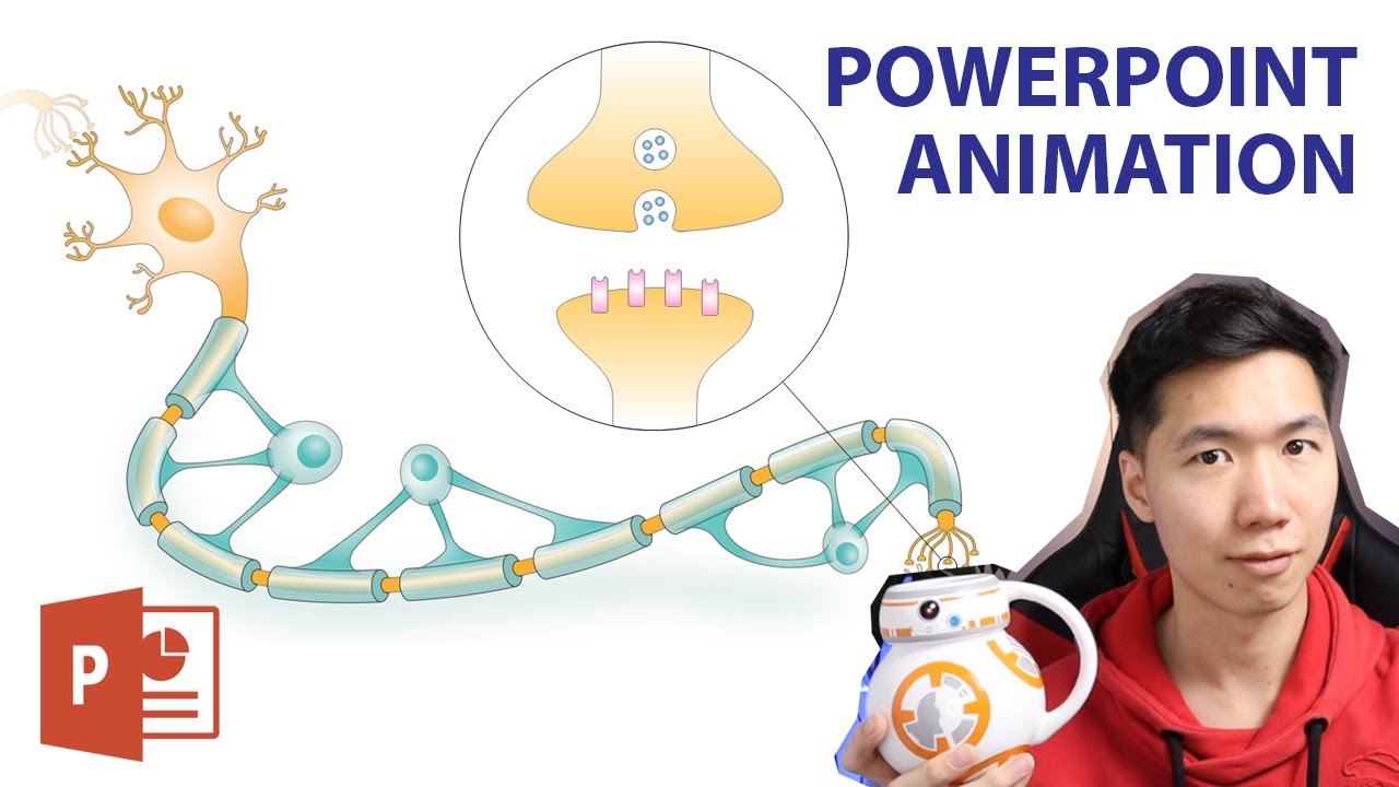 How to make animation in PowerPoint | Synapse and Neurotransmitter