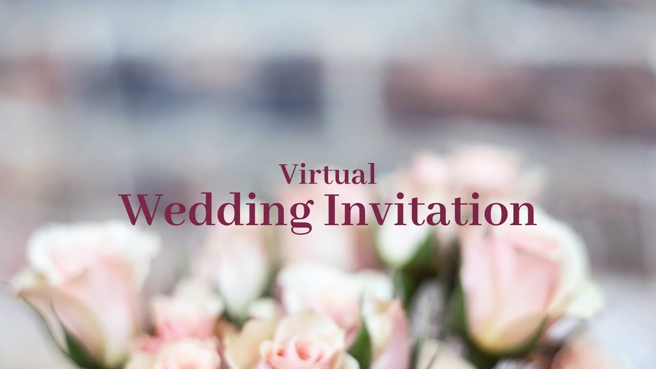 Virtual Wedding Invitation Video Template (Editable)