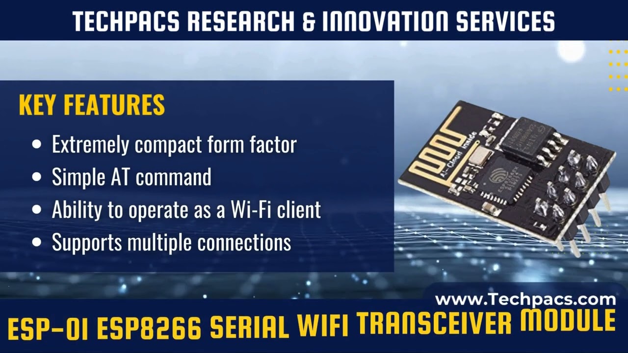 ESP-01 ESP8266 Serial WIFI Transceiver Module (CM05) - Techpacs Canada Limited