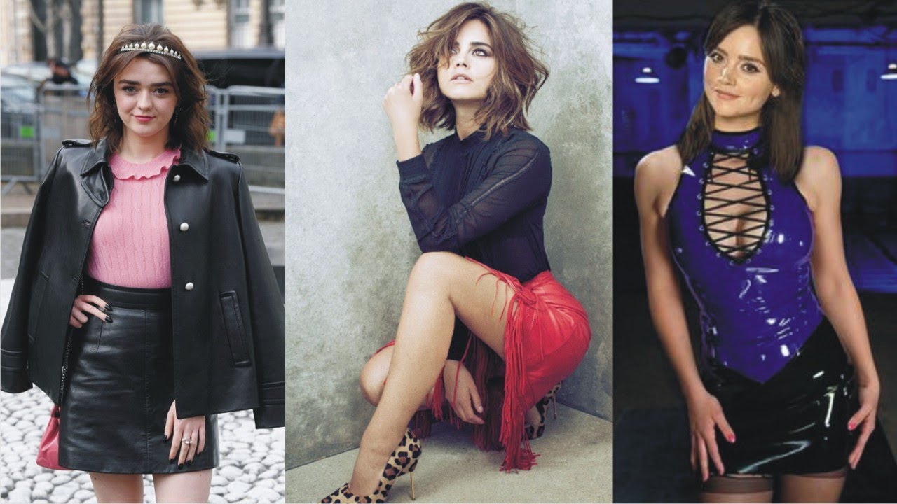 Amazing Jenna Coleman Leather Skirt