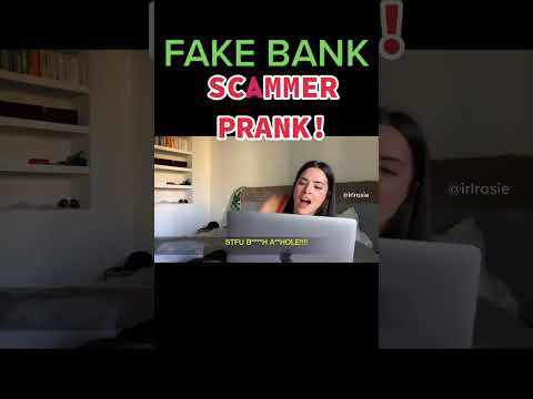 one of my fav scammer pranks !!! FAKE BANK voice. #irlrosie #funny