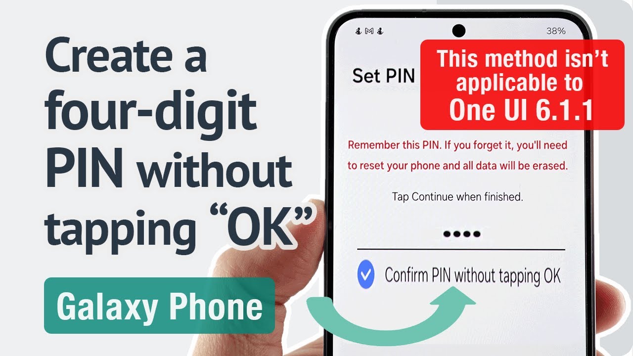How to create a four-digit PIN without tapping 