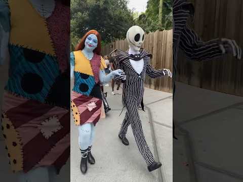Jack and Sally holding hands #disney #disneyland #nightmarebeforechristmas #jackskellington
