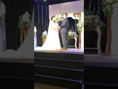 Luke and Brandi wedding exchanging of rings and pronouncement