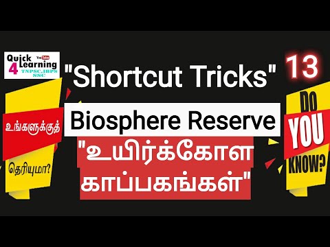 TNPSC Do You Know Series Biosphere Reserve Shortcut| Shortcut Tricks New Samacheer |