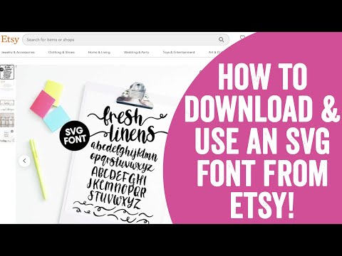 How to Download & Use An SVG Font from Etsy with Your Cricut & Silhouette Machines!