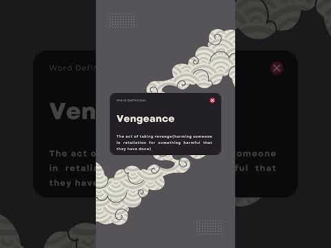 Word of the day: VENGEANCE #dailyshorts #vocabulary #english