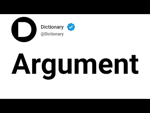 Argument Meaning In English