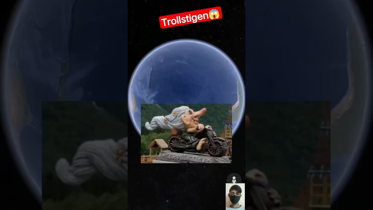 Trollstigen On Google Earth 😱 #shorts #youtubeshorts #shortsfeed #trollstigen