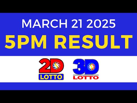 Lotto Result Today 5pm March 21 2025 PCSO